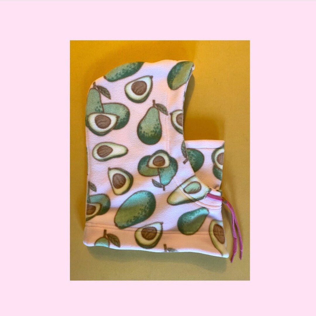 Snoodie Handmade Fleece Snood With a Hood Avocado Print on - Etsy