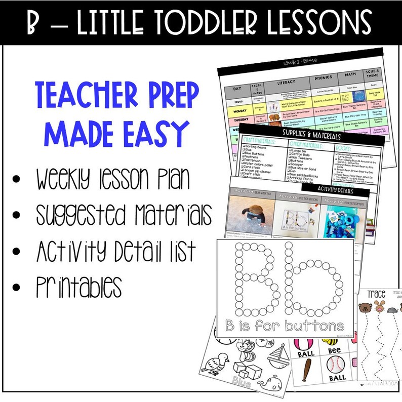 BUNDLE LITTLE Toddler School Lesson Plans LETTERS A-Z | Tot School ...