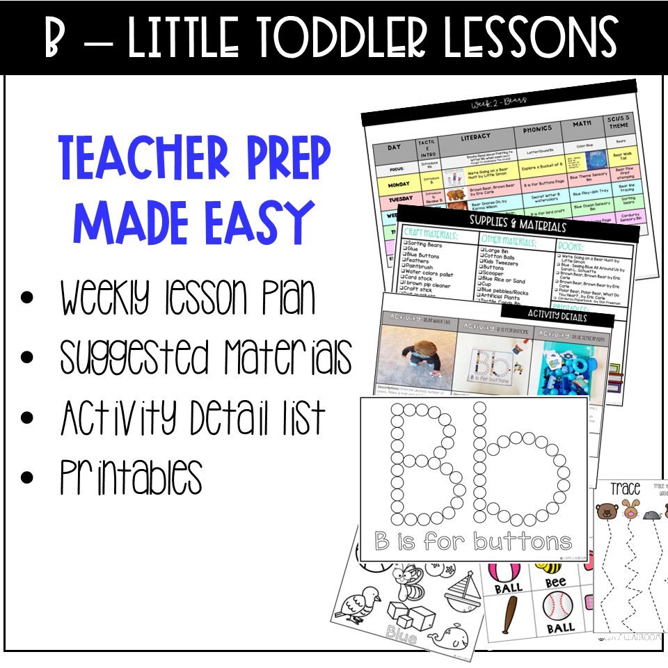 BUNDLE LITTLE Toddler School Lesson Plans LETTERS A-Z | Tot School ...
