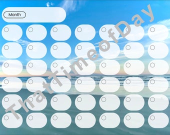 Printable Sunsets Coastal Calendar 2024 Monthly Calendar With - Etsy