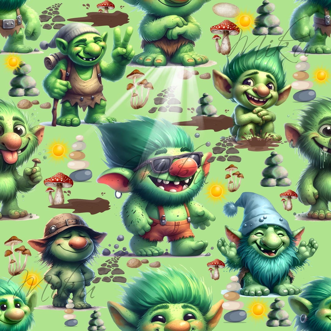 Trolls Seamless Pattern - Etsy