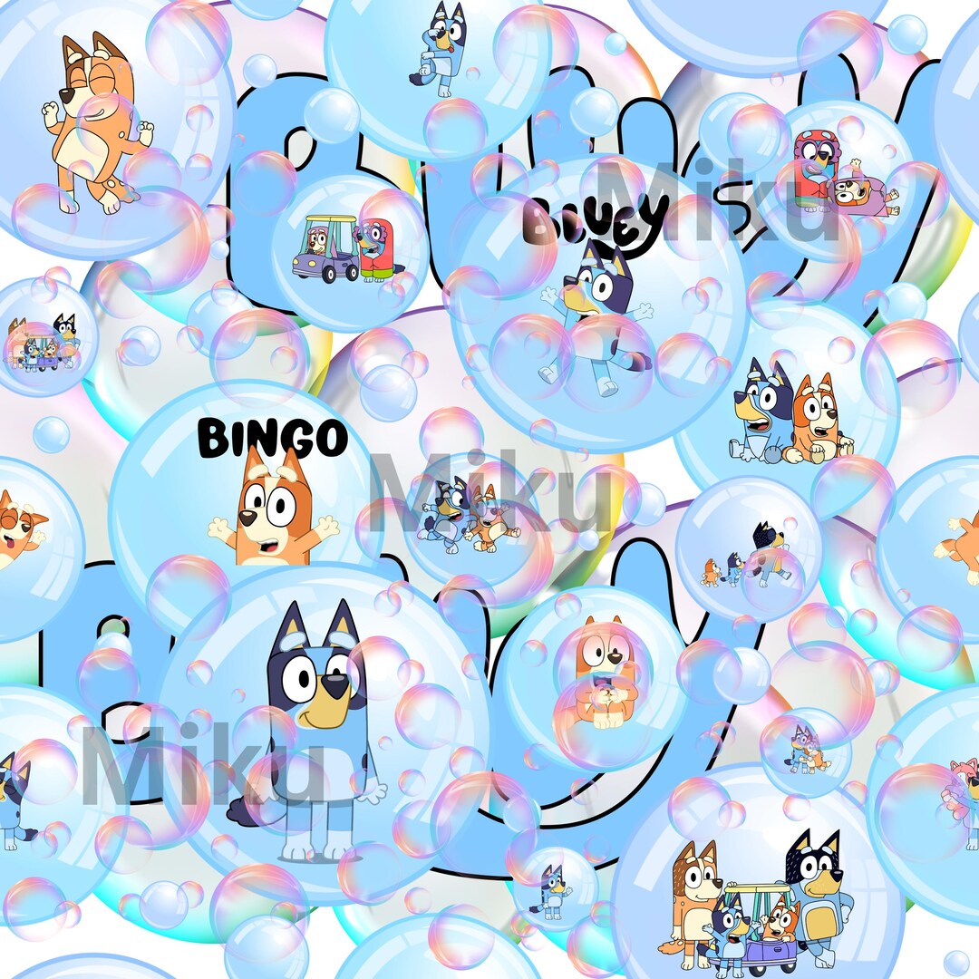 Bluey Bubbles Digital Download Seamless - Etsy UK