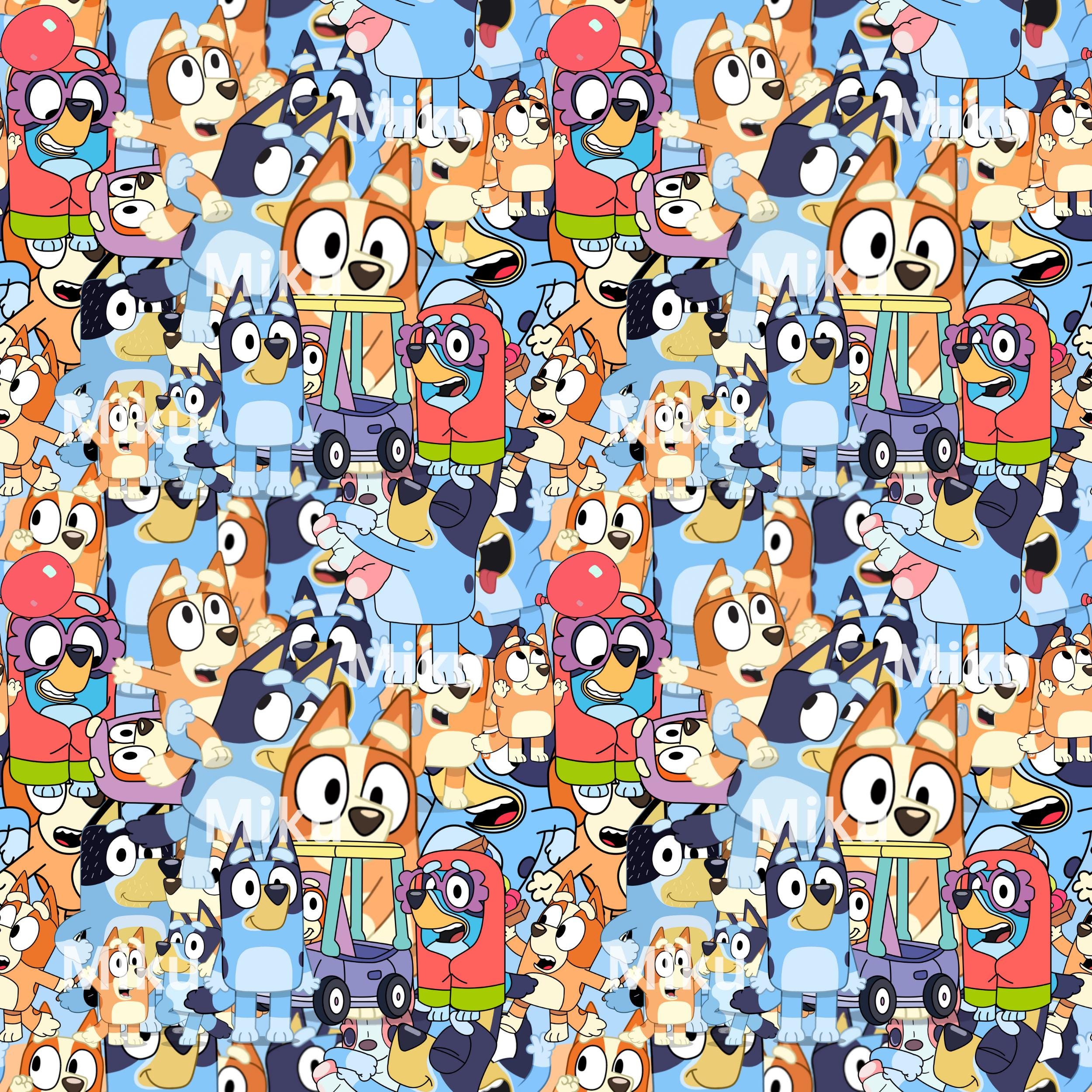 Bluey and Bingo Seamless Design - Etsy