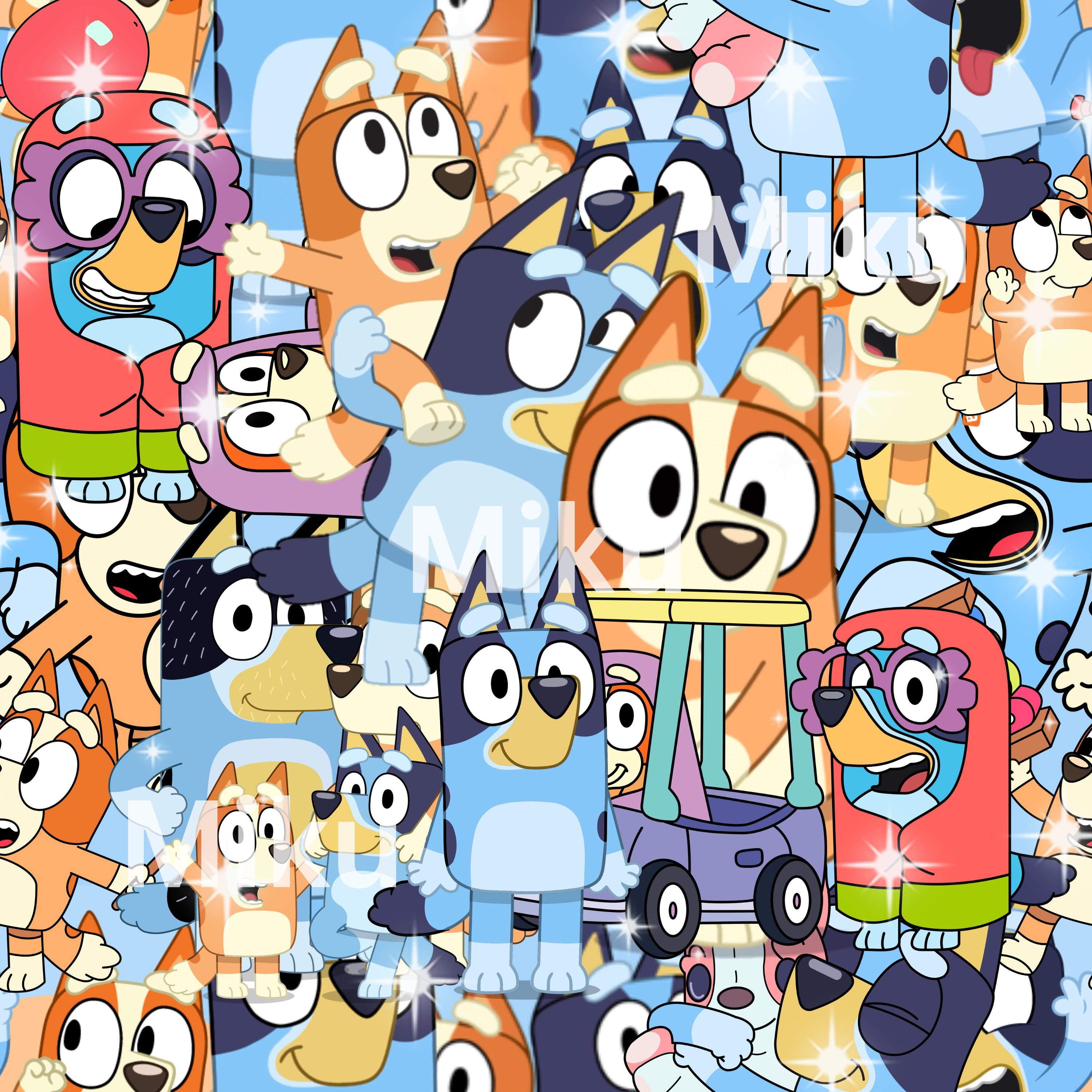 Bluey and Bingo Seamless Design - Etsy