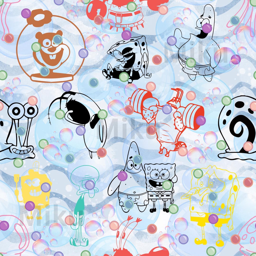 Spongebob Seamless Digital Download - Etsy