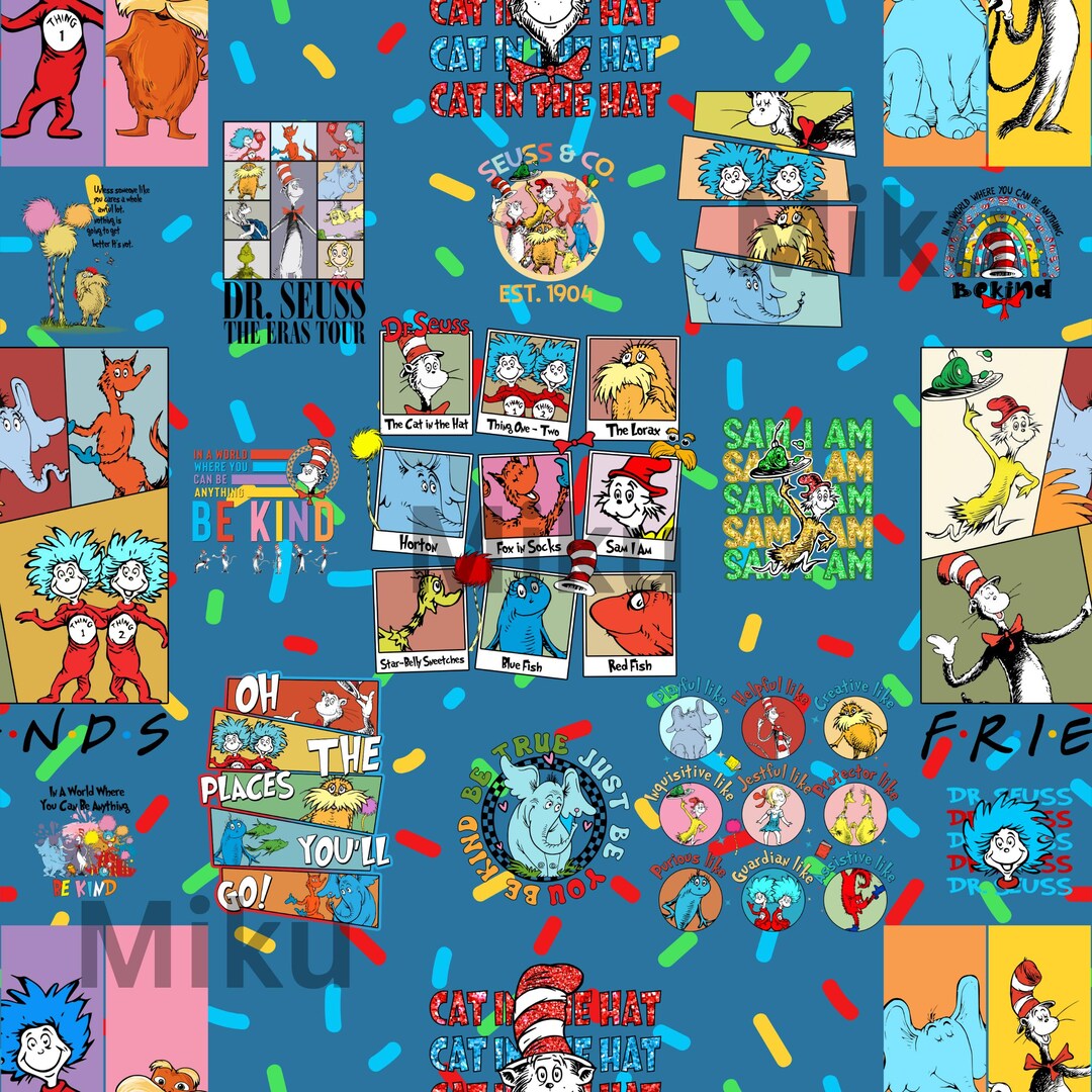 Dr Seuss Seamless Pattern - Etsy