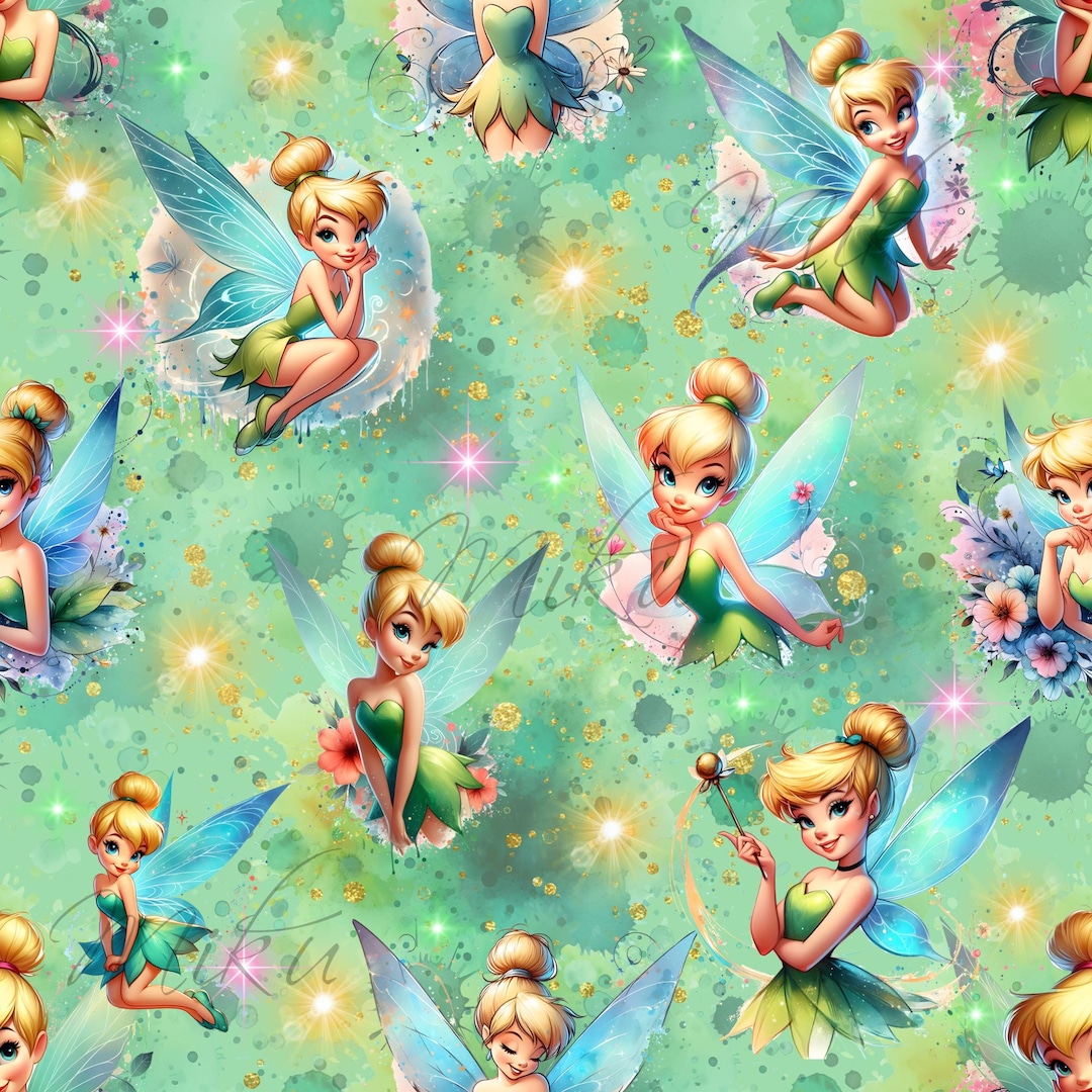 Tinkerbell Seamless Pattern - Etsy