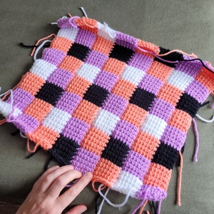 Classic Small Check Crochet Checkerboard Blanket Pattern - Etsy