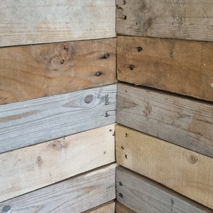 Reclaimed Rustic Pallet Wood Cladding per M2 Ideal for Home Bar, Etc ...