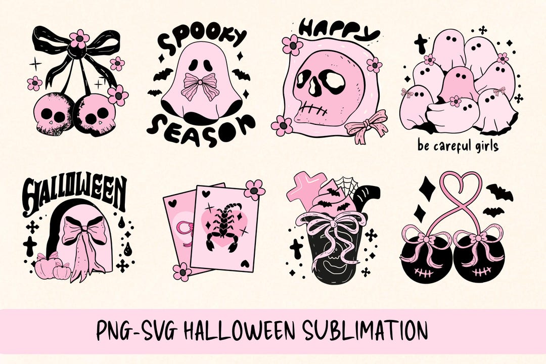 Cute Halloween Ghosts Svg, Vintage Ghost Svg, Ghosts With Flowers ...