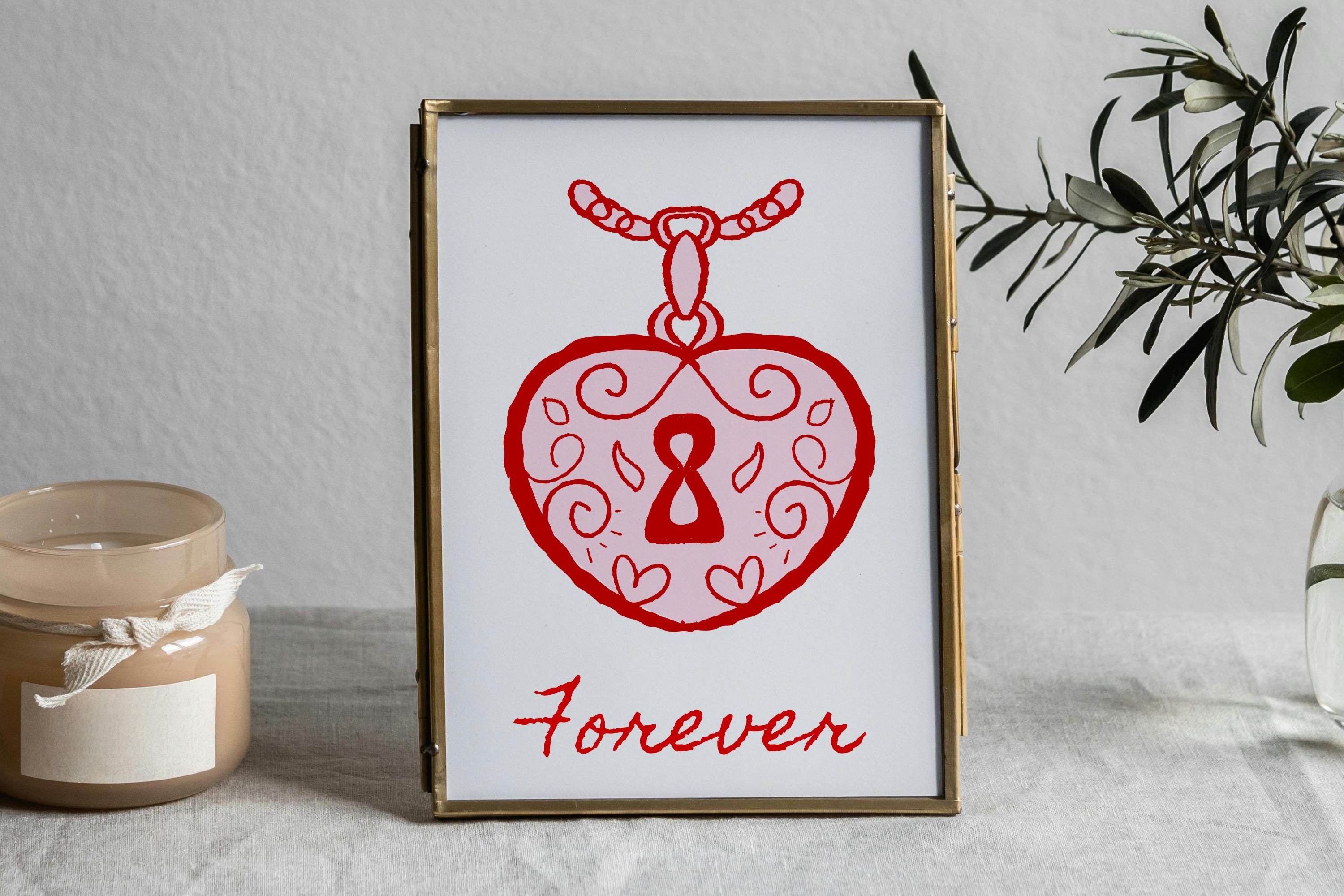 Hand Drawn Heart Locket Png,coquette Clipart, Vintage Locket,heart ...