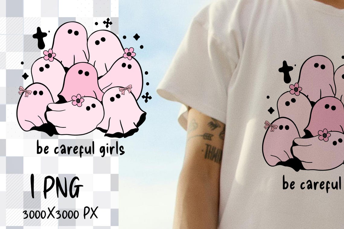 Ghost Halloween Png, Vintage Ghost Svg, Ghosts With Flowers , Pink ...