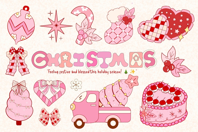 Pink Christmas Png, Hippie Christmas, Pink , Coquette Clipart ...