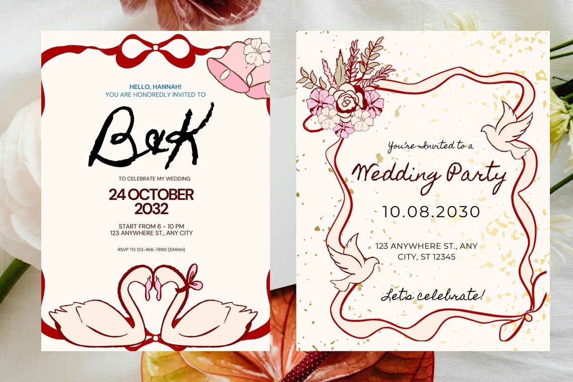 Wedding Ribbon Frame Clipart,pink Bows Ribbons, Hand Drawn Wedding Png ...