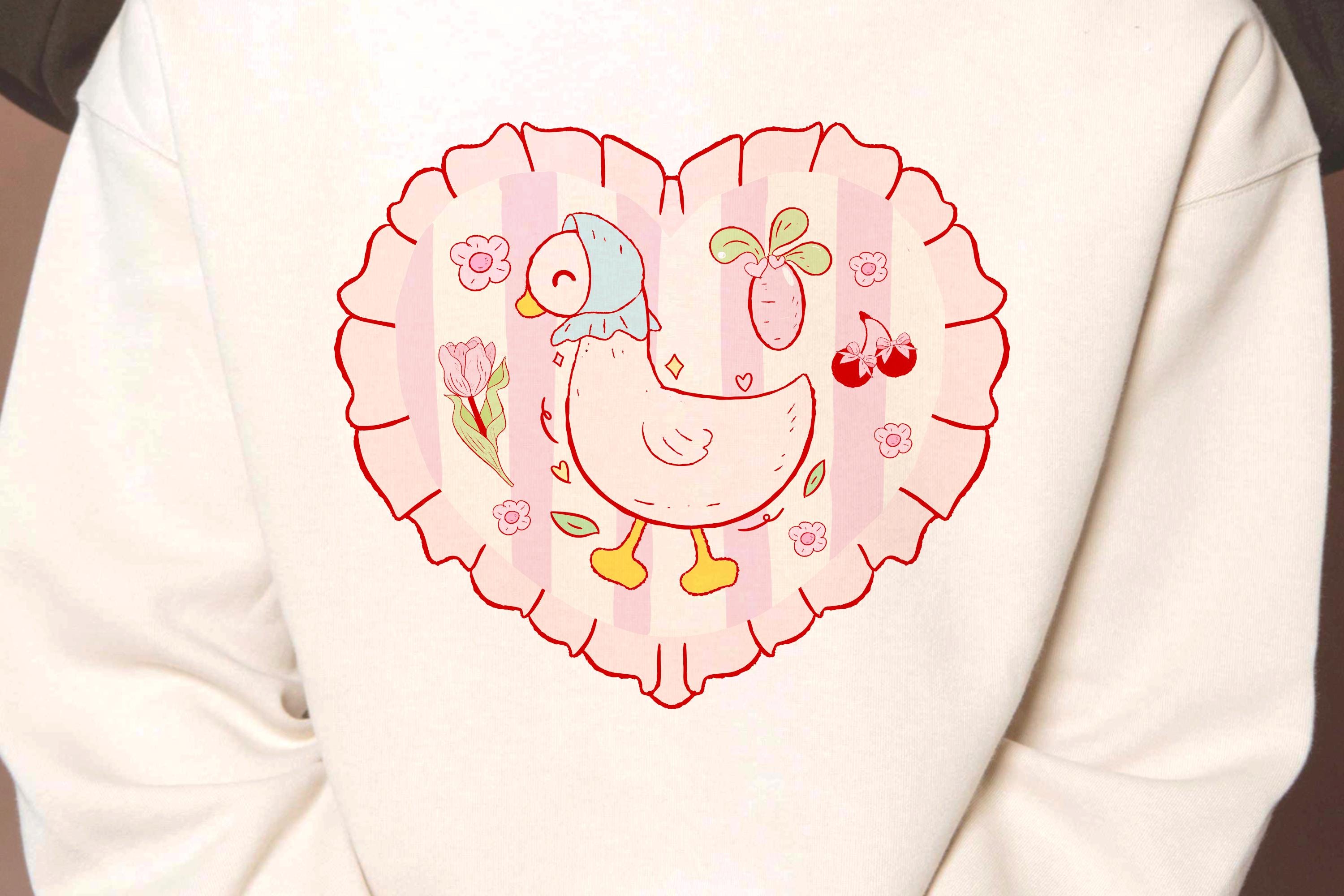 Silly Goose SVG Clipart,vintage Coquette Goose Easter,groovy Goose ...