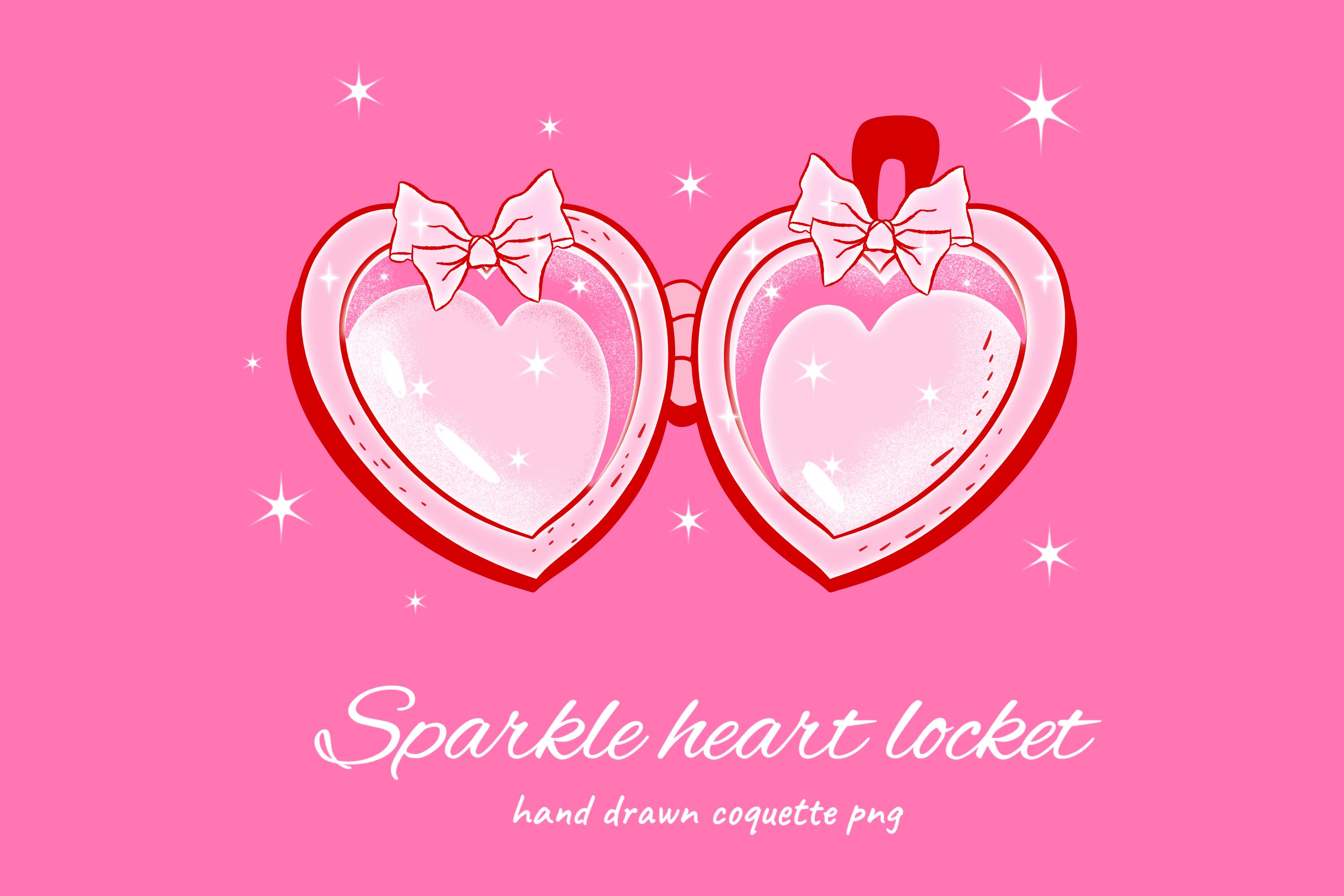 Heart Locket, Coquette Clipart, Vintage Locket Png, Pink Locket With ...