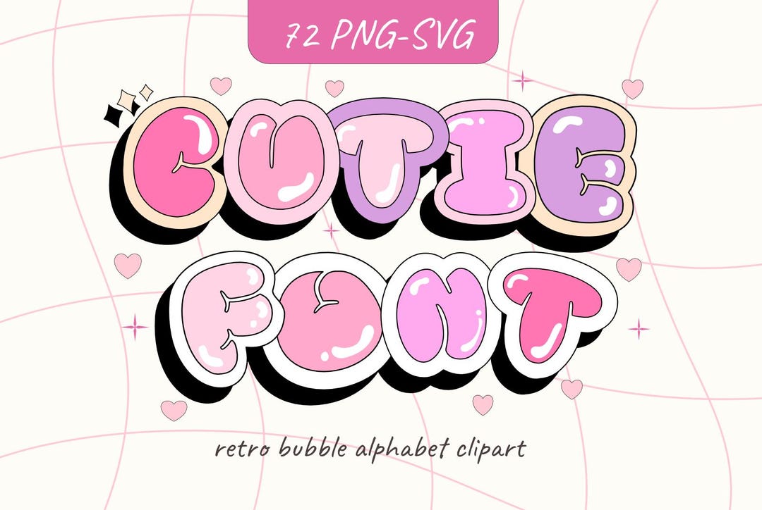 Bubble Font Png , Retro Groovy Alphabet, Balloon Font, Pastel Retro ...