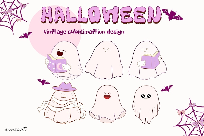 Coquette Halloween Clipart: Pink Bow Ghost PNG, SVG (digital Download ...
