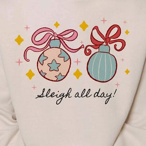 Hand-drawn Christmas Ornament Clipart: Retro Groovy Prints (PNG, SVG ...