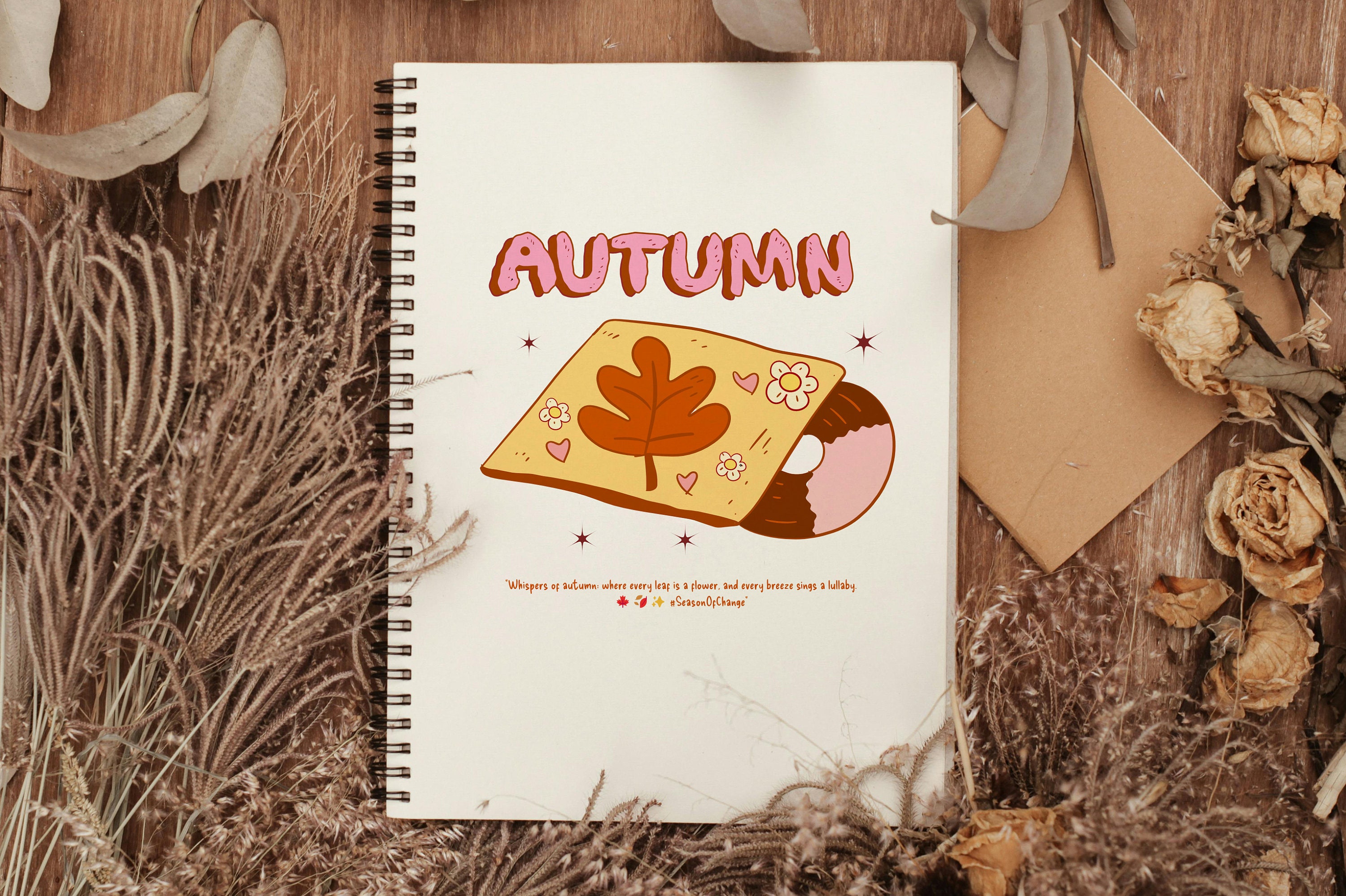 Groovy Retro Fall Clipart: Autumn PNG Graphics (digital Download) - Etsy