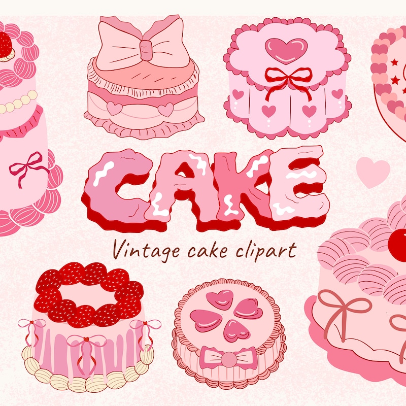 Tiered Birthday Cake Clipart - Etsy