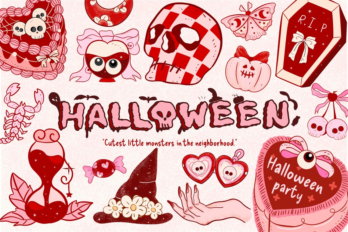 Groovy Halloween Clipart, Cute Spooky Ghost Png, Halloween Png, Retro ...
