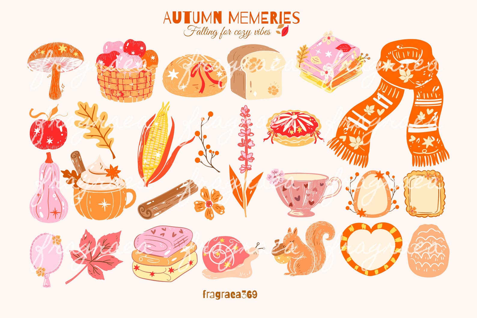 Pumpkin Spice Clipart, Coquette Pumpkins PNG, Falls Clipart, Autumn ...