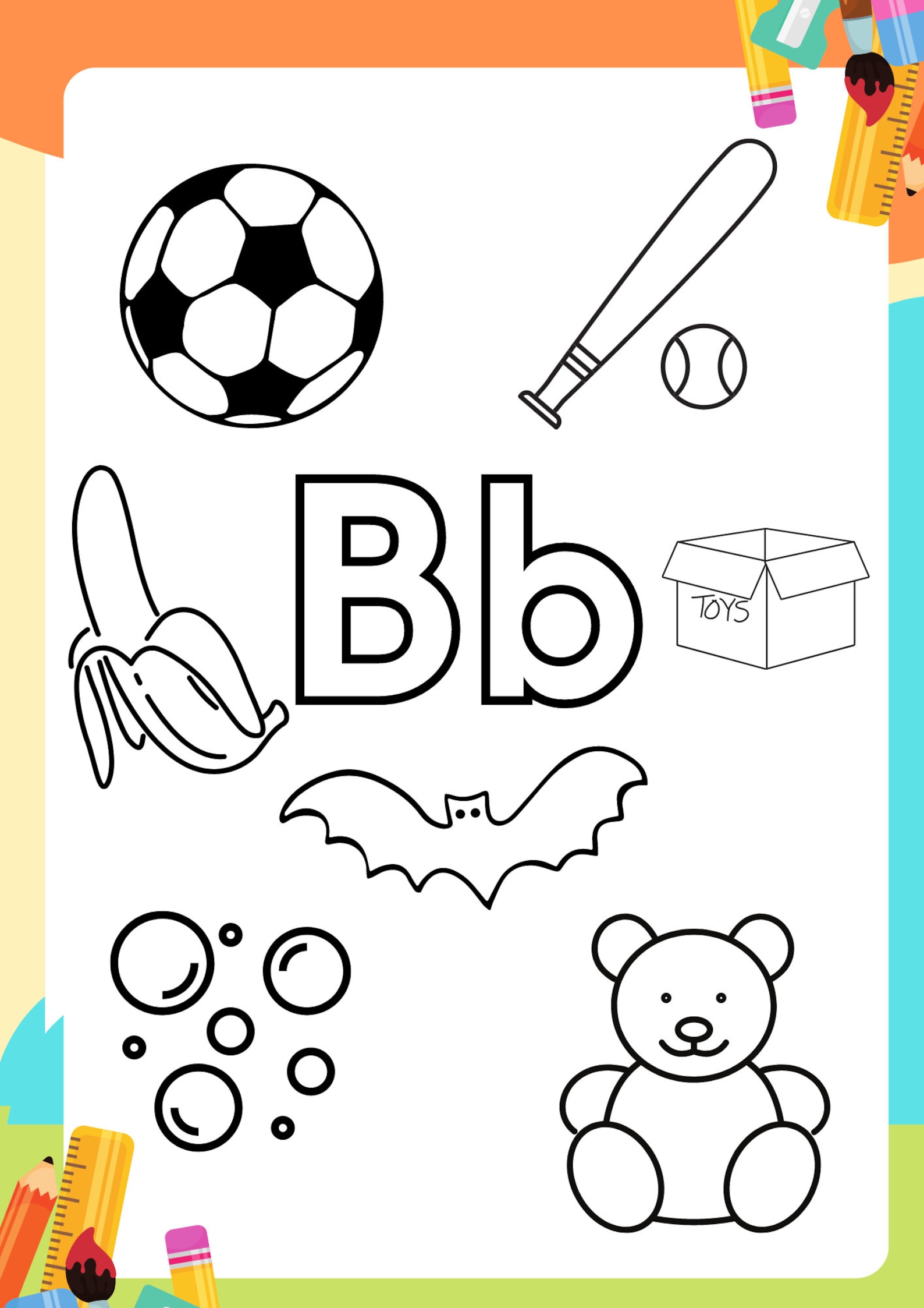 Alphabet Colouring in Sheets A to Z. (coloring In) Instant Digital ...