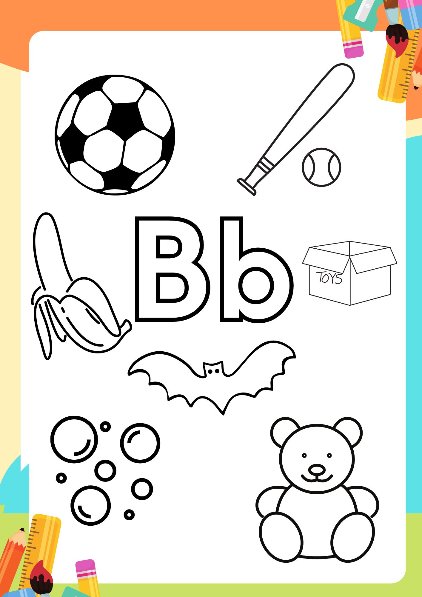 Alphabet Colouring in Sheets A to Z. (coloring In) Instant Digital ...