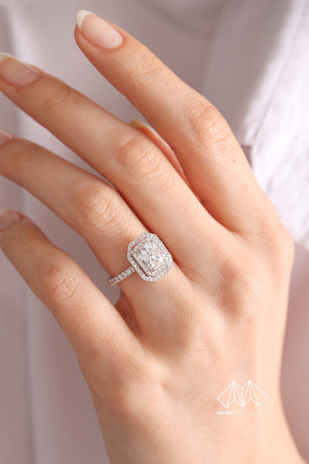 Diamond Promise Ring Engagement Ring Couple Rings Delicate Ring Promise ...