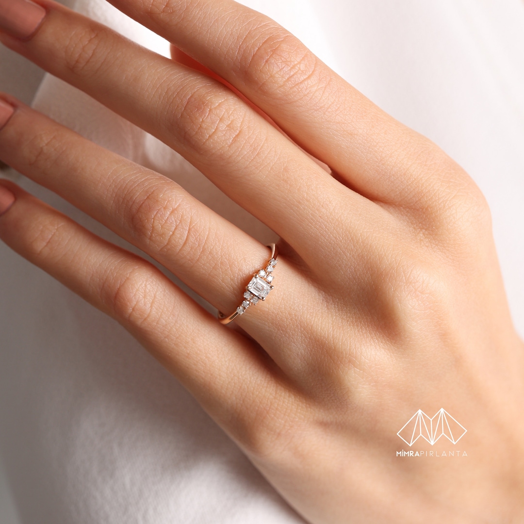 Diamond Promise Ring Wedding Ring Delicate Ring Promise Ring for Her ...
