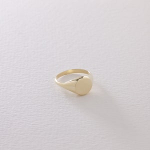 14K Gold Signet Ring Dainty Gold Ring Rings for Women Anniversary Gift ...