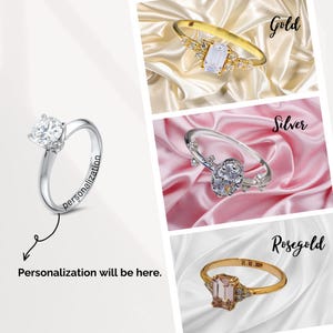 Oval Engagement Ring Diamond Ring Promise Ring for Her Wedding Ring ...