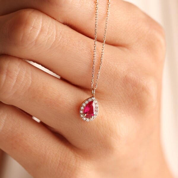 Real Ruby Necklace - Etsy