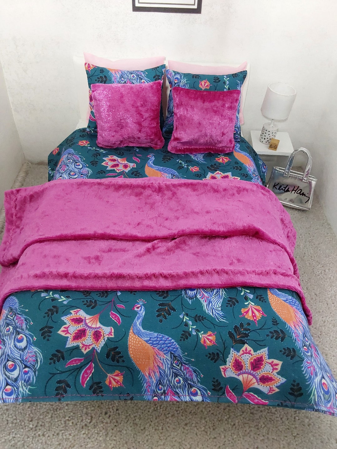 1 6 Scale 12 Inch Fashion Doll Size Bedding Set For Dolls Etsy