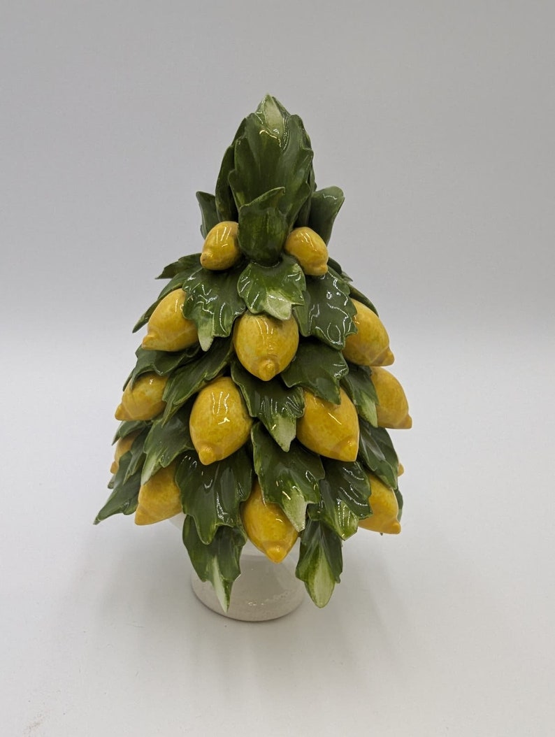 Italian Ceramic Capodimonte Majolica Lemon Topiary 7.5" - Etsy