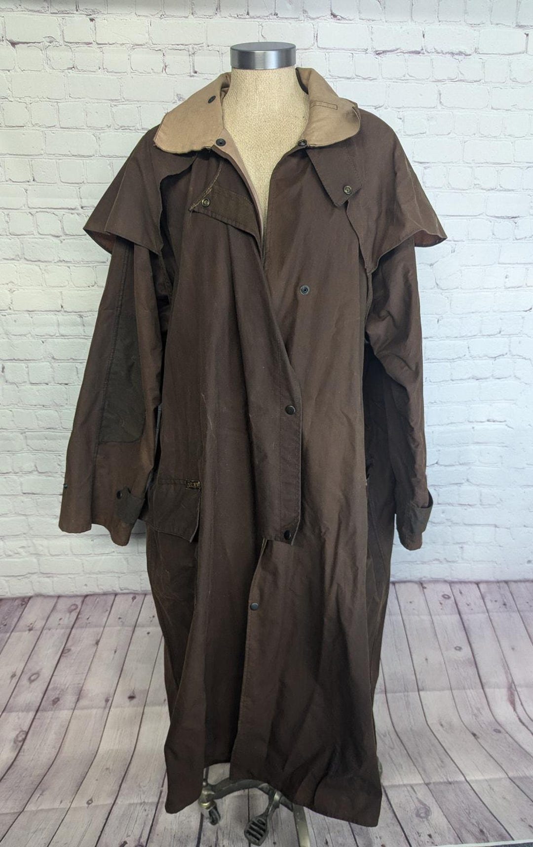 Vintage Driza Bone Australia Cotton Oilskin Waxed Snap Riding Jacket ...