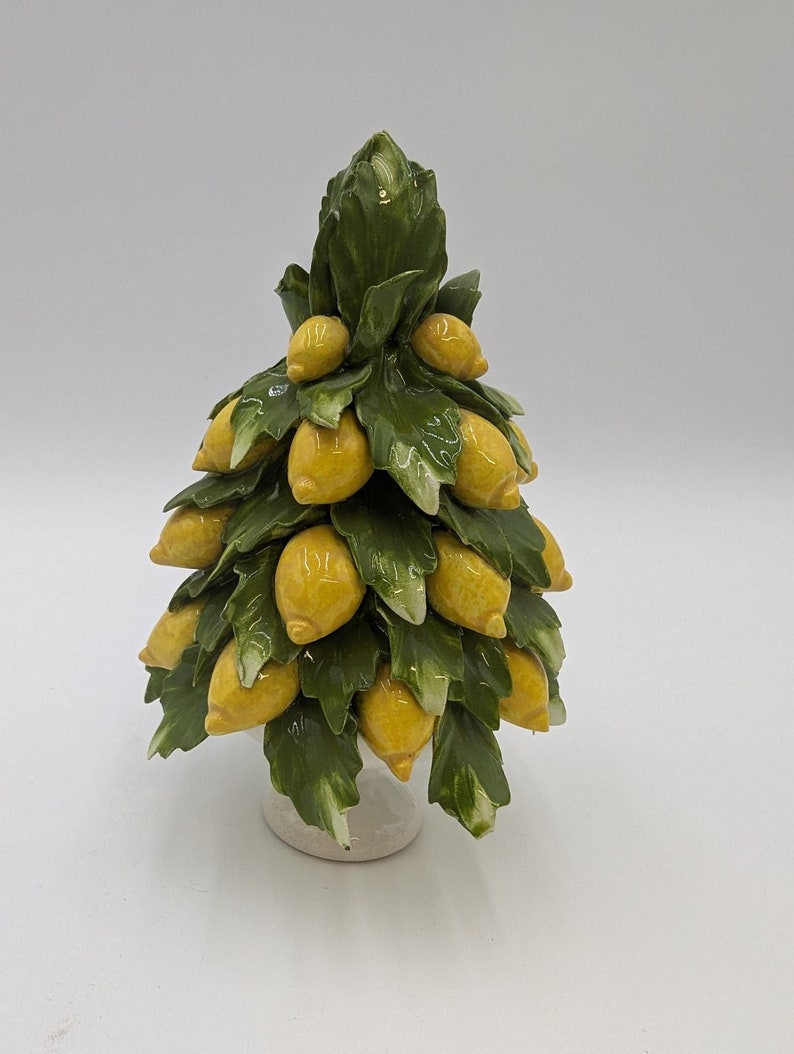 Italian Ceramic Capodimonte Majolica Lemon Topiary 7.5" - Etsy