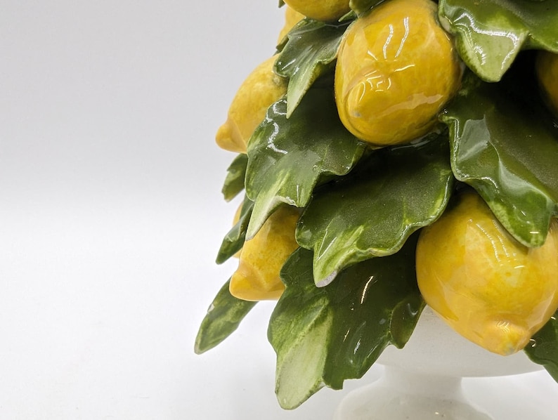 Italian Ceramic Capodimonte Majolica Lemon Topiary 7.5" - Etsy