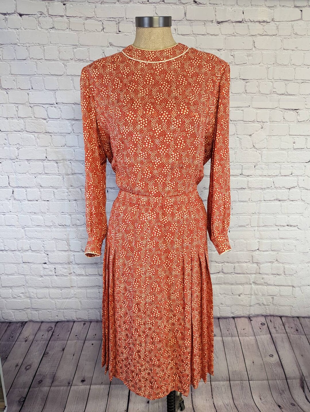 Vintage Christian Alto Moda New York Two Piece Red and White Polka Dot ...