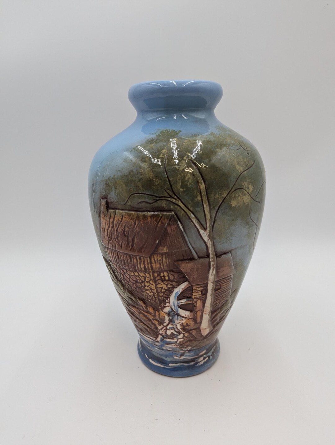 Wihoas 1981 Signed Rick Wisecarver Hand Painted Art Pottery Fall ...