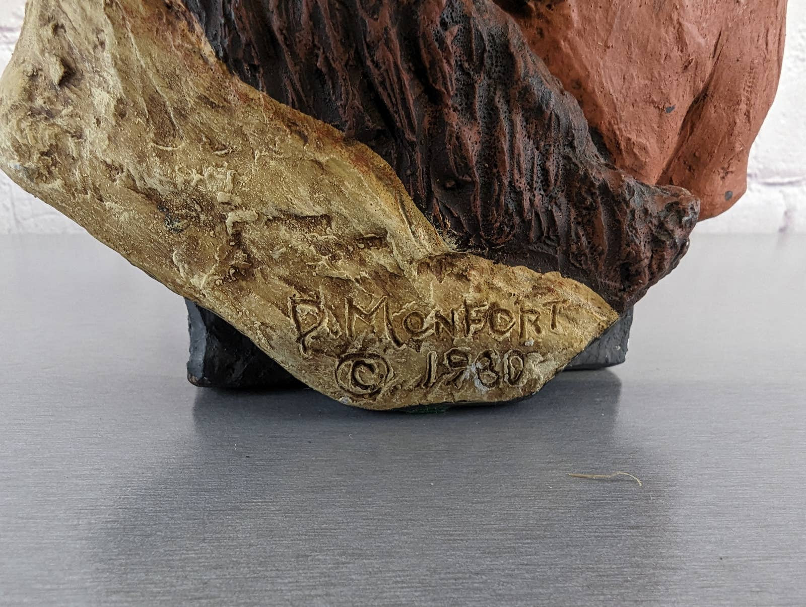 Monfort Original Western Sculpture Native American Bust 7 Signed 1980 ...