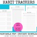 Habit Tracker Printable Habits and Routine Sheets Tracker Printable Pdf ...