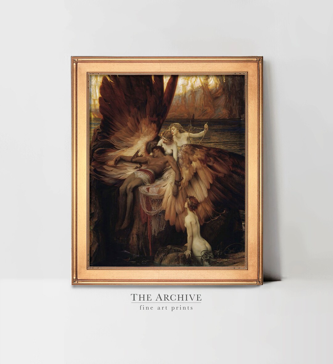 Icarus and Nymphs Portrait | Digital Download Print Set | Vintage ...