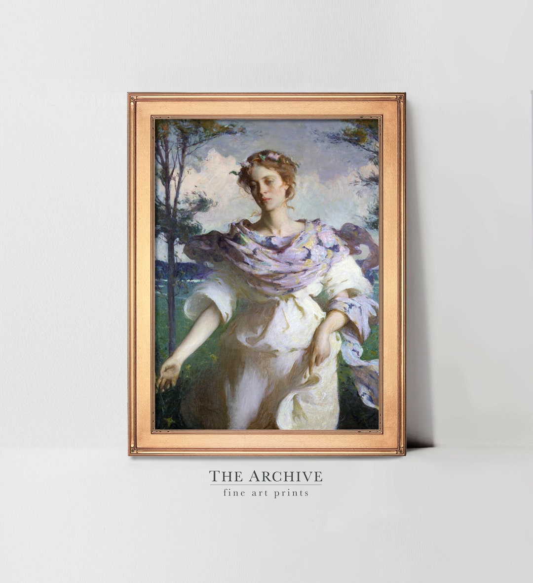 Vintage Goddess Portrait Painting | Digital Art Print Set | Antique Oil ...