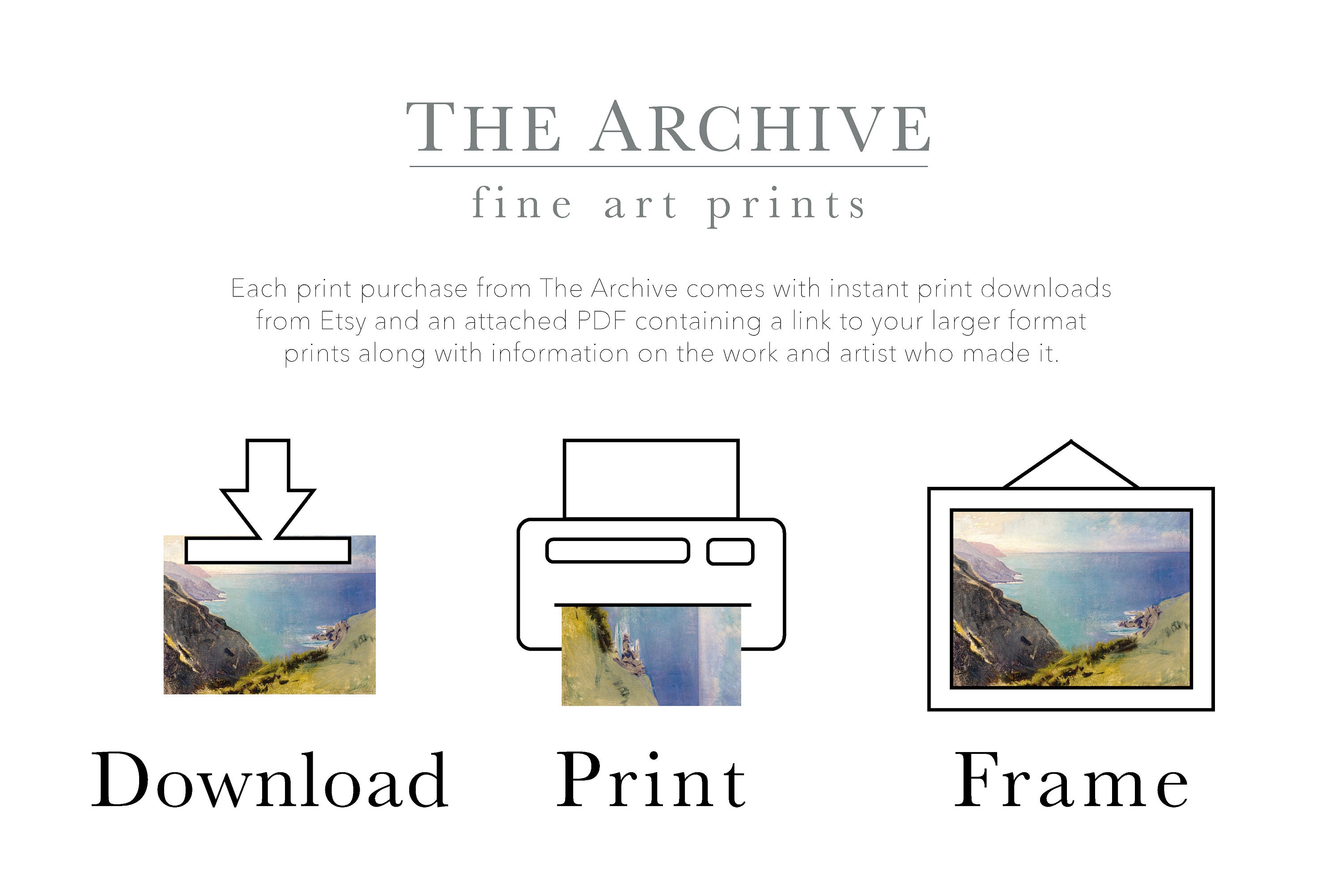Icarus and Nymphs Portrait | Digital Download Print Set | Vintage ...