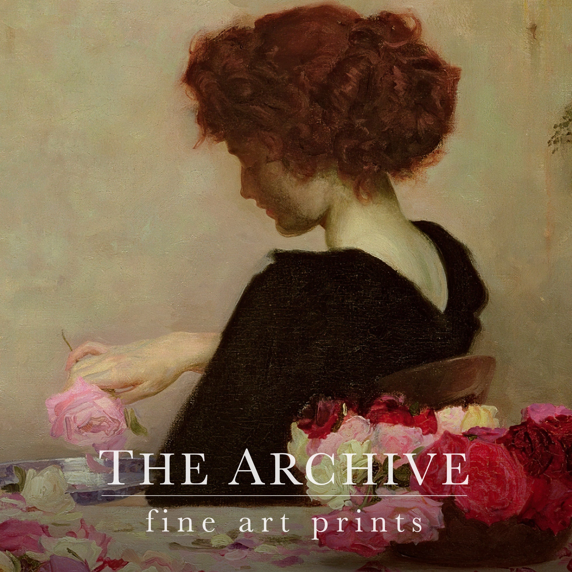 Roses Floral Lady Portrait Landscape | Digital Download Print Set ...