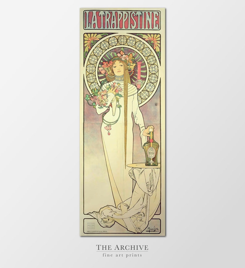 La Trappistine by Alphonse Mucha Print | Digital Art Print Set ...