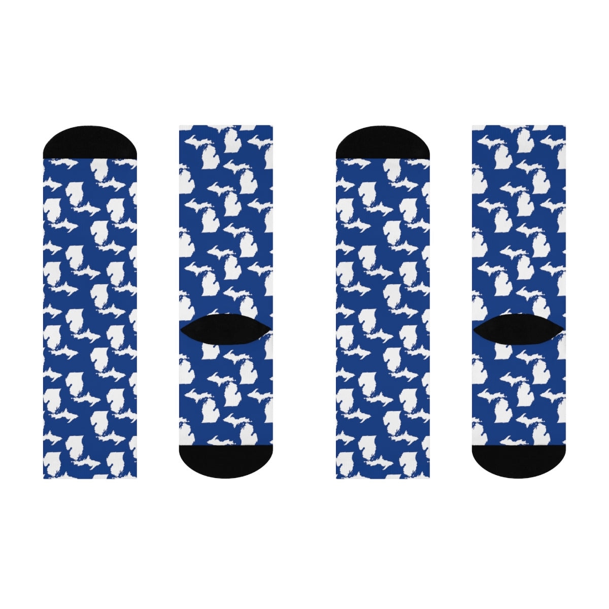 Michigan Socks State on Blue Background Gift Unisex One Size Crew Socks ...