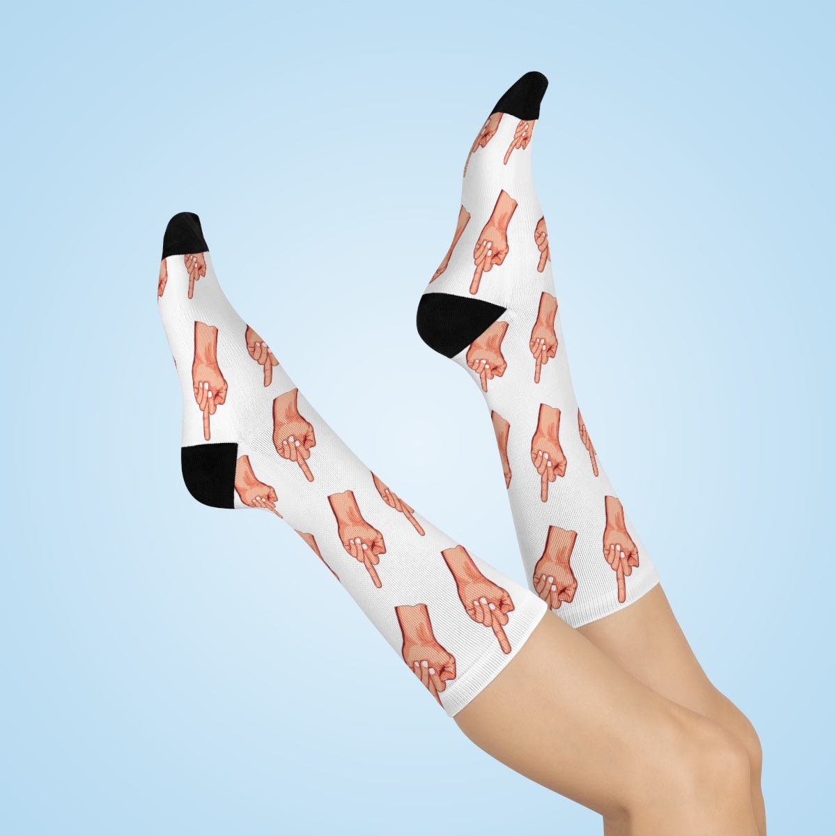 Funny Middle Finger Socks - Funny Gift - Flip the Bird Crew Socks - Etsy